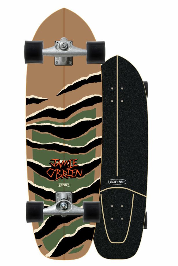 Carver Jamie O’Brien Camo Tiger 33.5 Surfskate Complete – CX Trucks ...