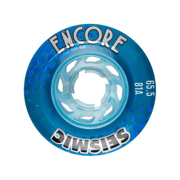 Seismic Encore 65.5mm 81a Crystal Clear Blue longboard wheels ...